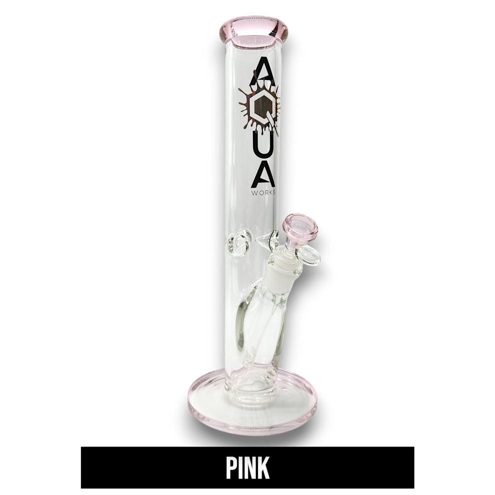 14" Aqua Works Heavy Duty Straight Tube Bong - Heartland Smoke Shop