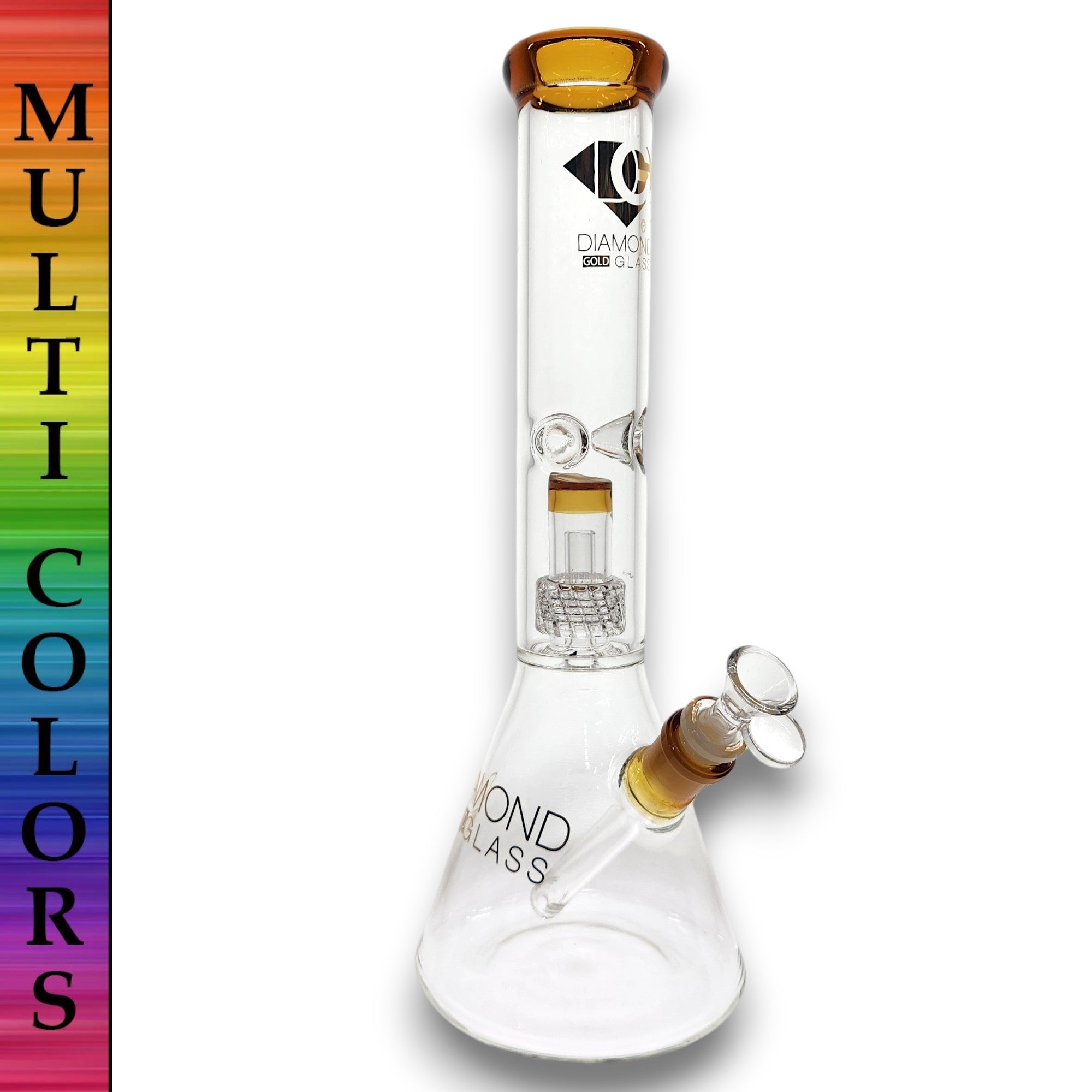 15" Diamond Matrix Showerhead Perc Beaker Bong - Heartland Smoke Shop