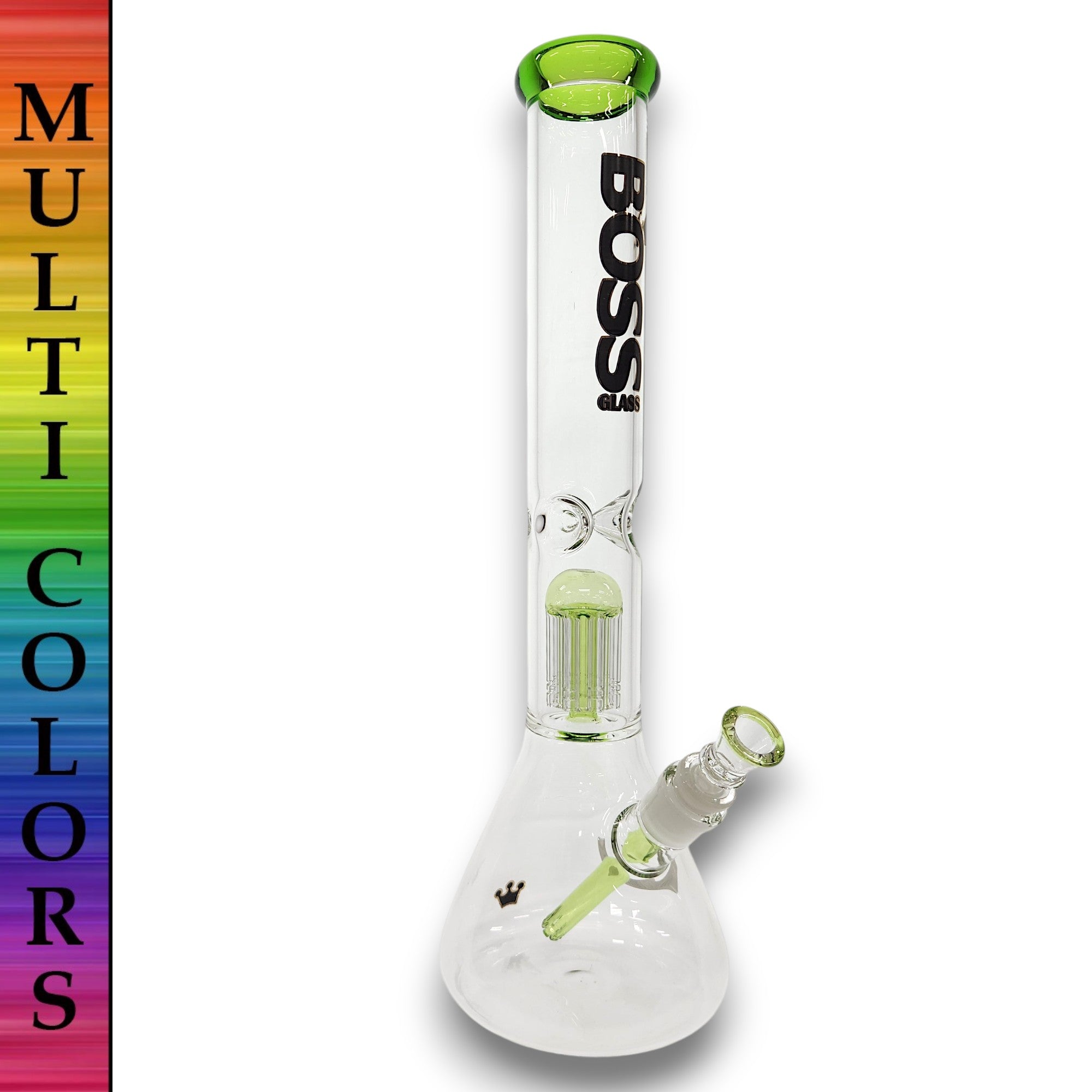 16" Boss Glass Tree Perc Beaker Bong - Heartland Smoke Shop