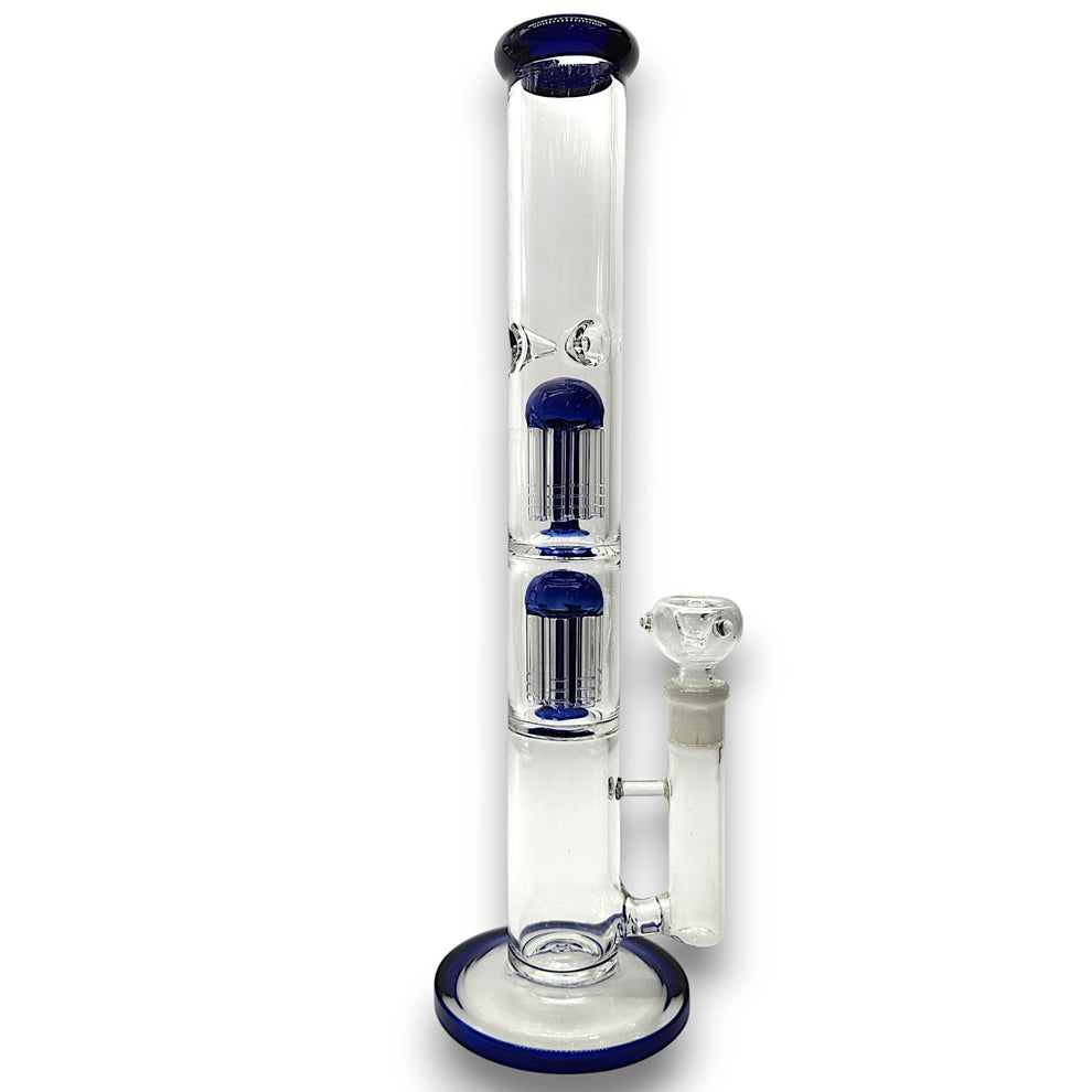 16" Heavy Duty Straight Tube Dual Tree Percolator Bong - Heartland ...