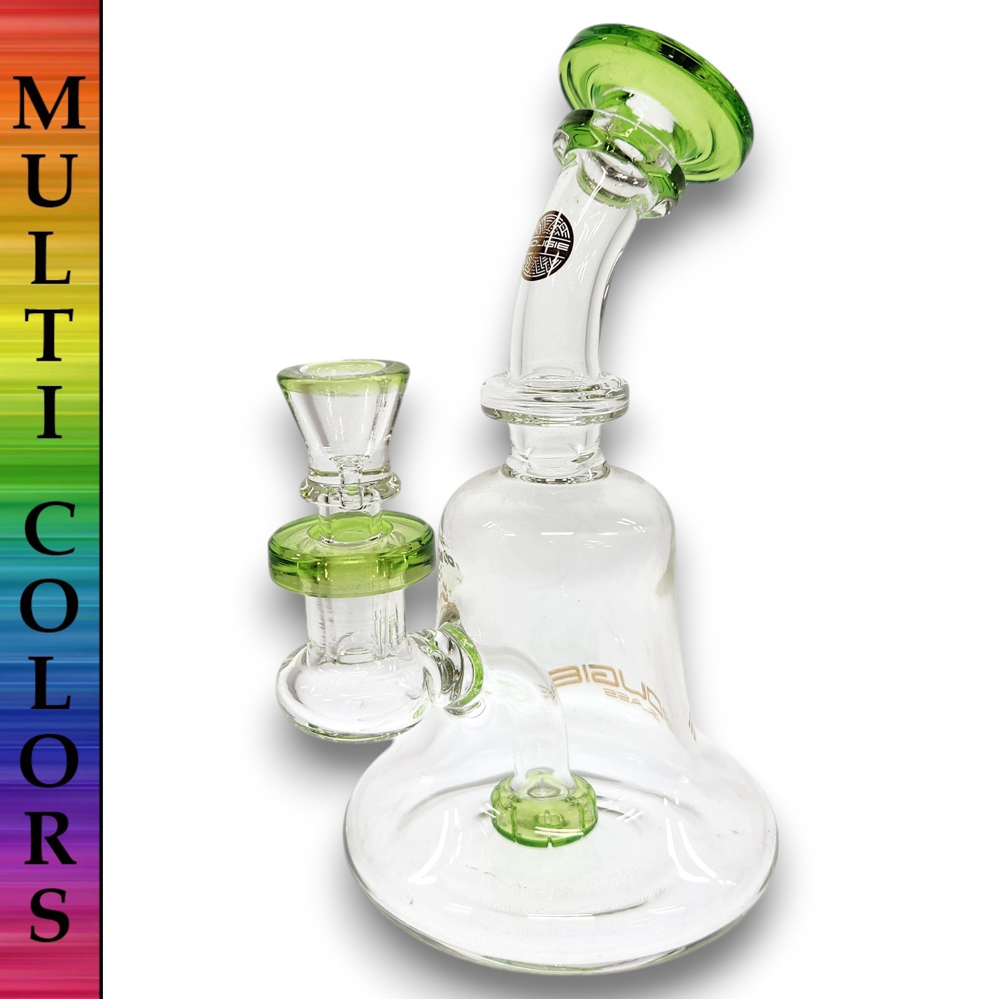 8" Bougie Bell Shape Circ Perc Bong - Heartland Smoke Shop