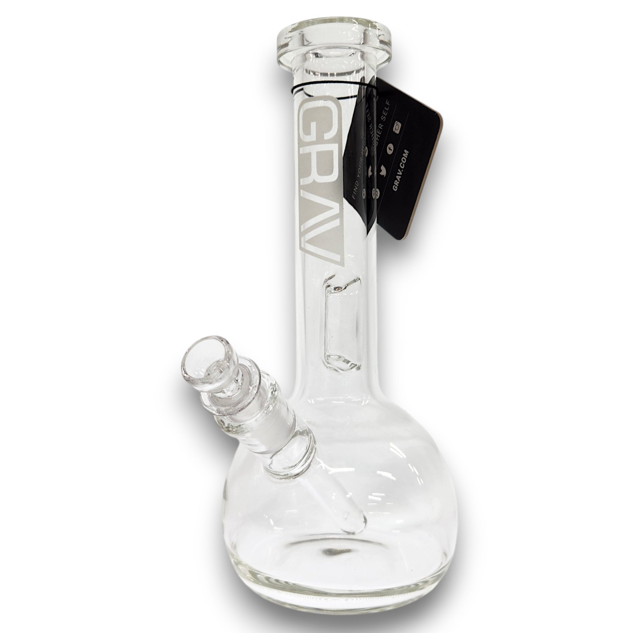 8" GRAV Small Round Base Beaker Bong - Heartland Smoke Shop